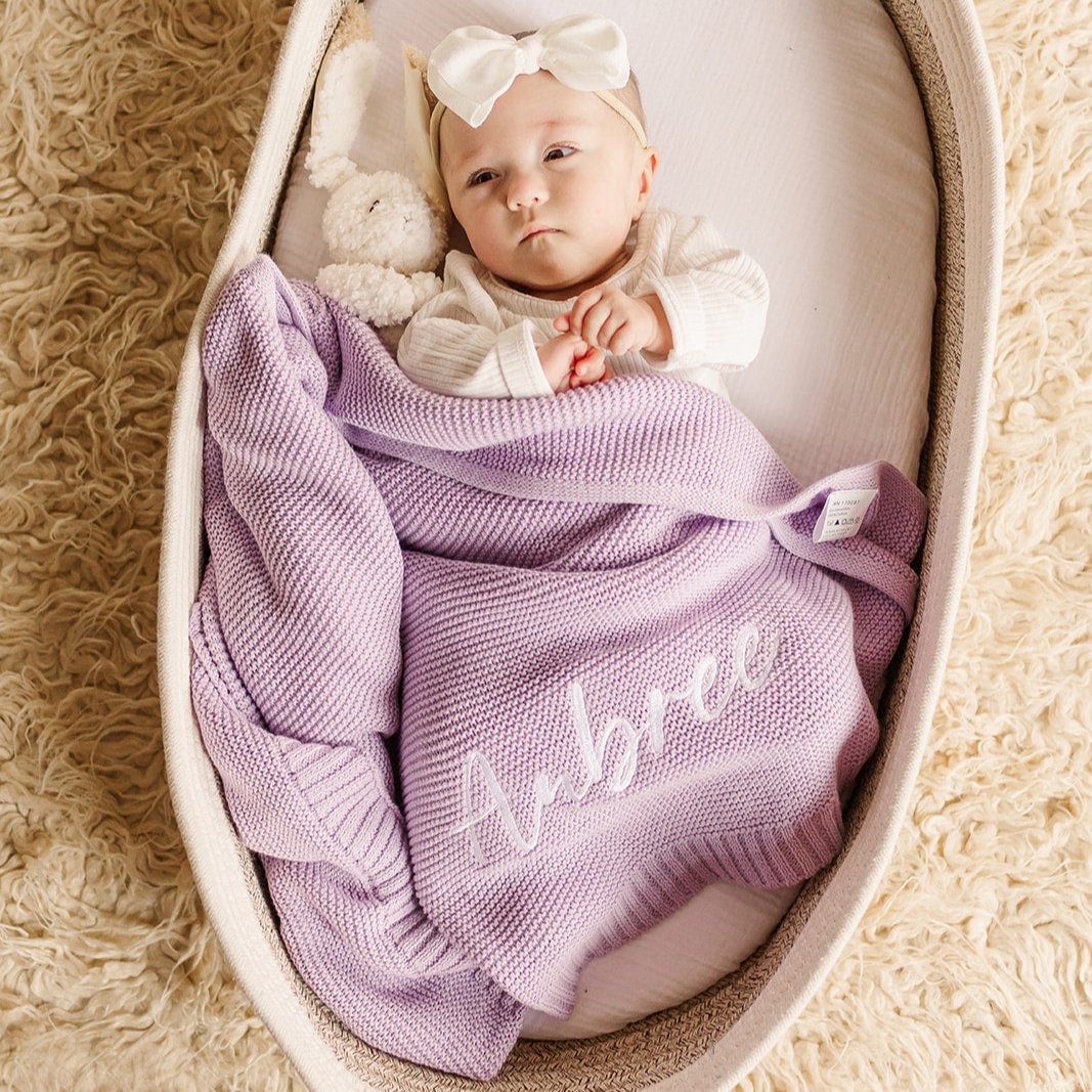 Wooden Name Signs & Custom Name Blankets | Swaddle and Nest