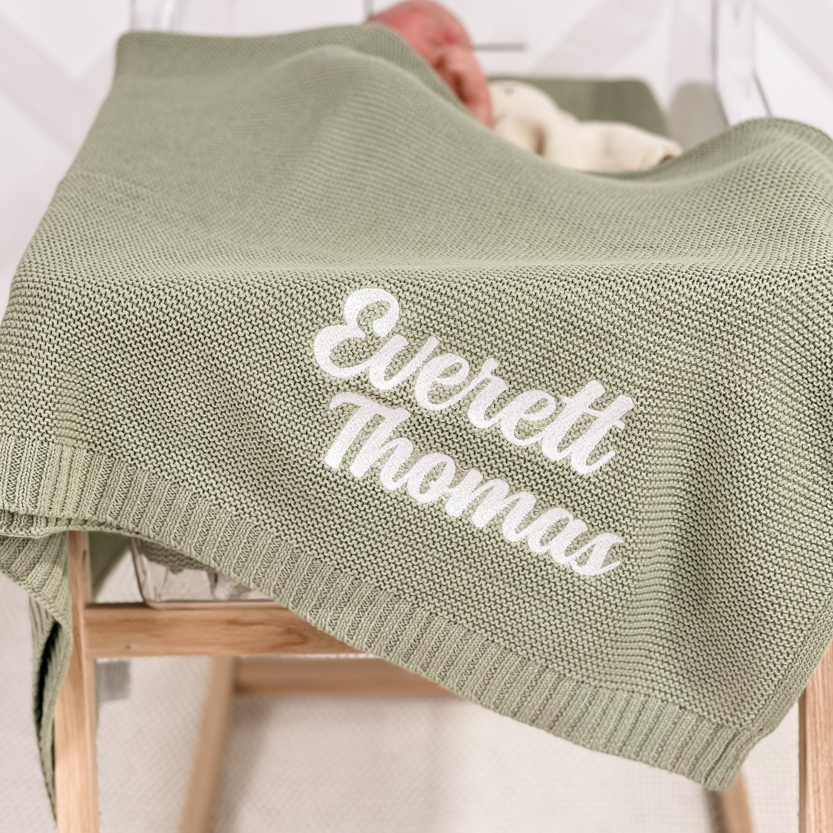 Embroidered Baby Blankets | Swaddle and Nest